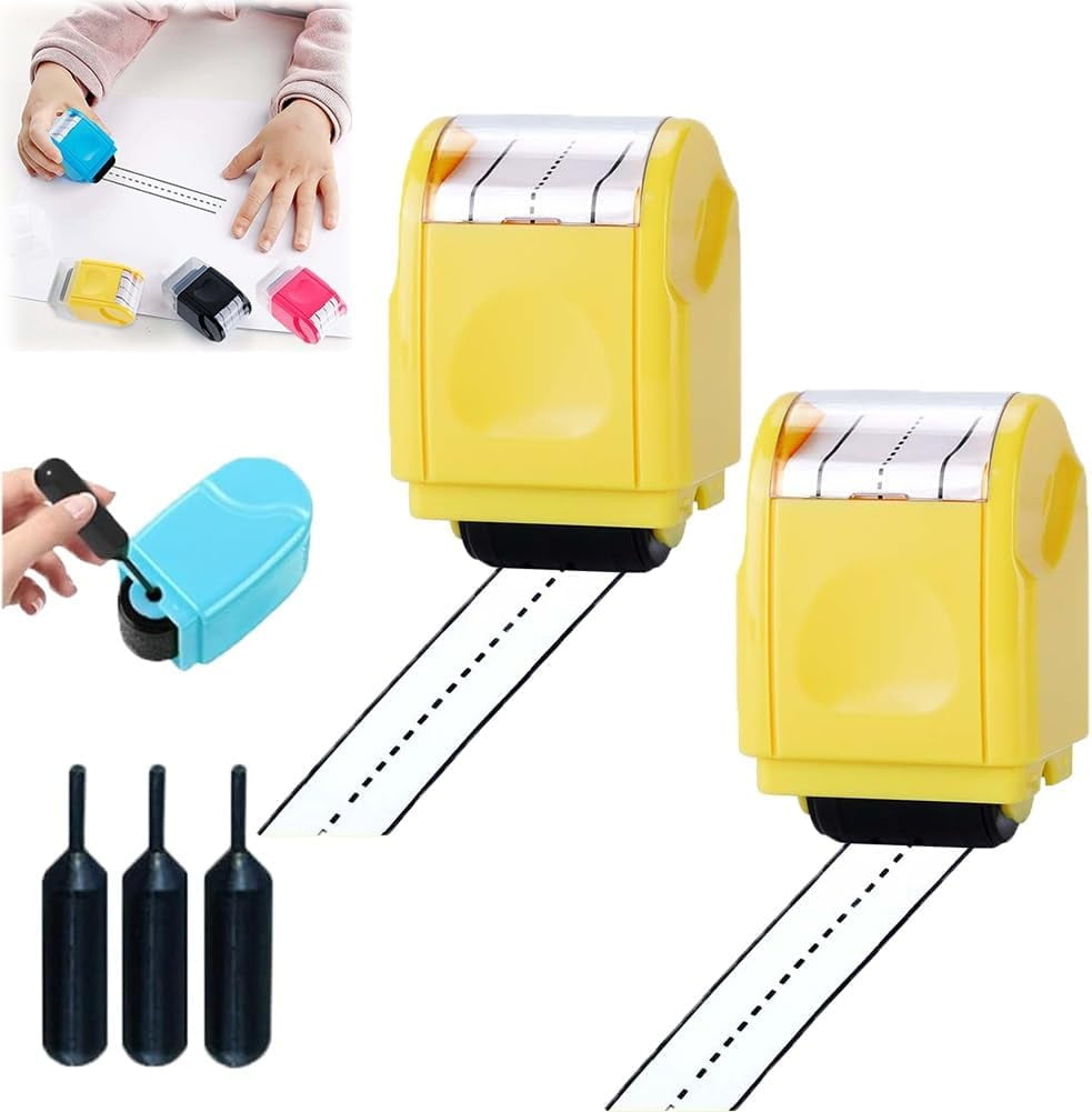 Roller Stamp for Kids, Road Stamp Roller Kids, Dashed Handwriting Lines ...