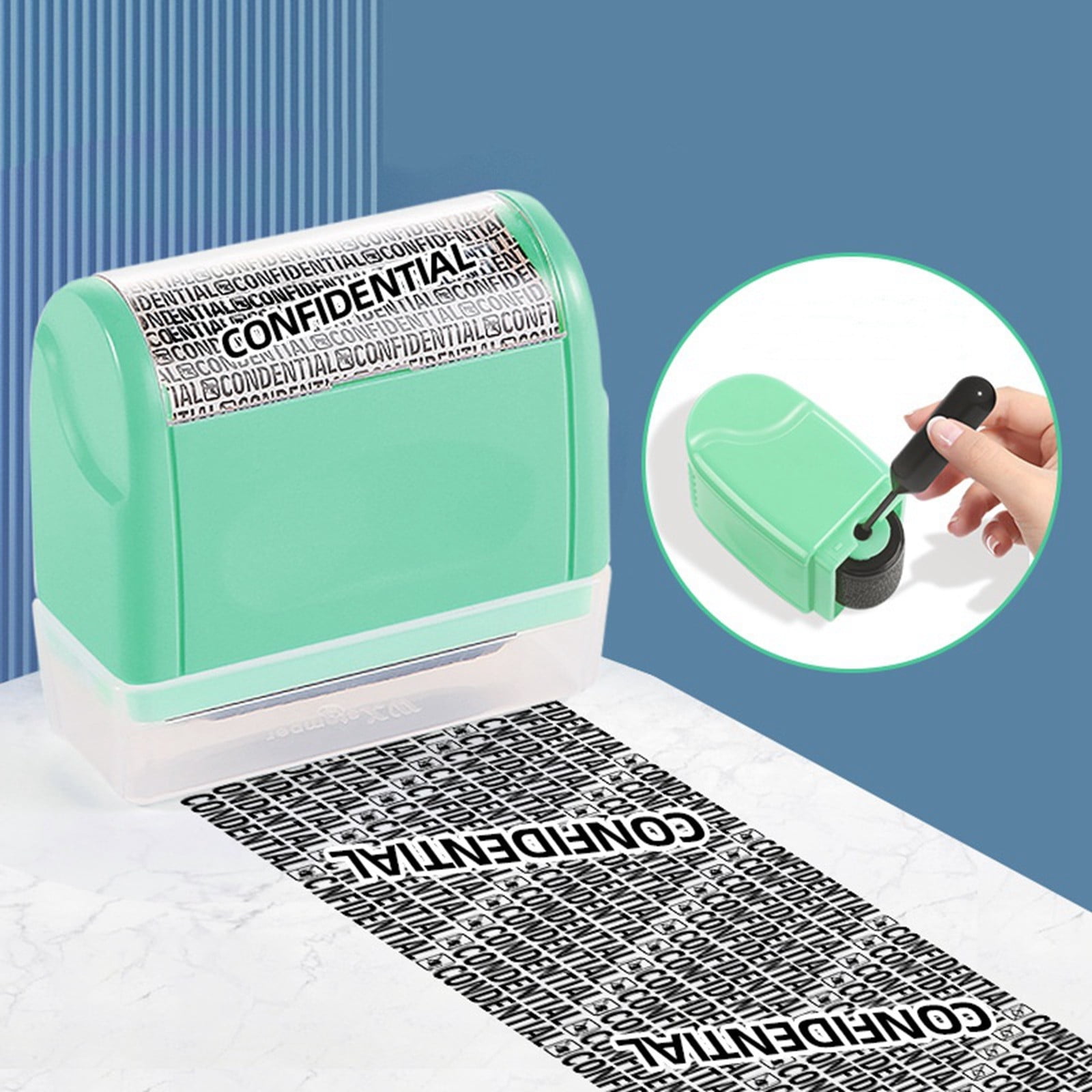 Roller-Type Secret Seal – Privacy Seal with Stamp Oil, Ink Daub, and ...