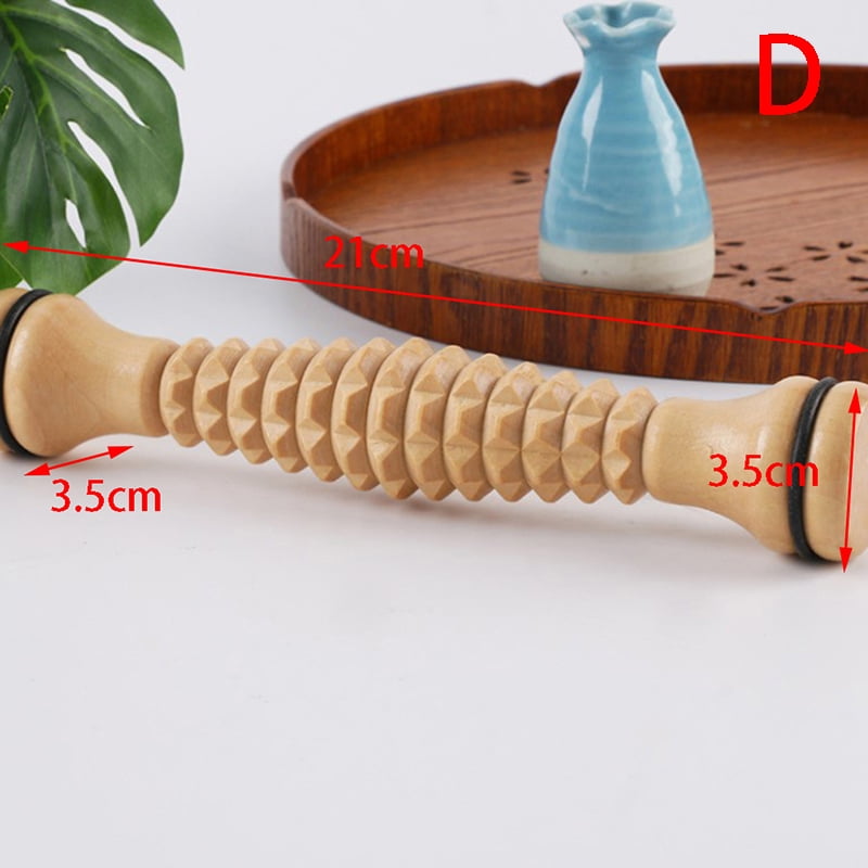Roller Wooden Massage Stick Abdominal Leg Roller Massage Home Fitness ...