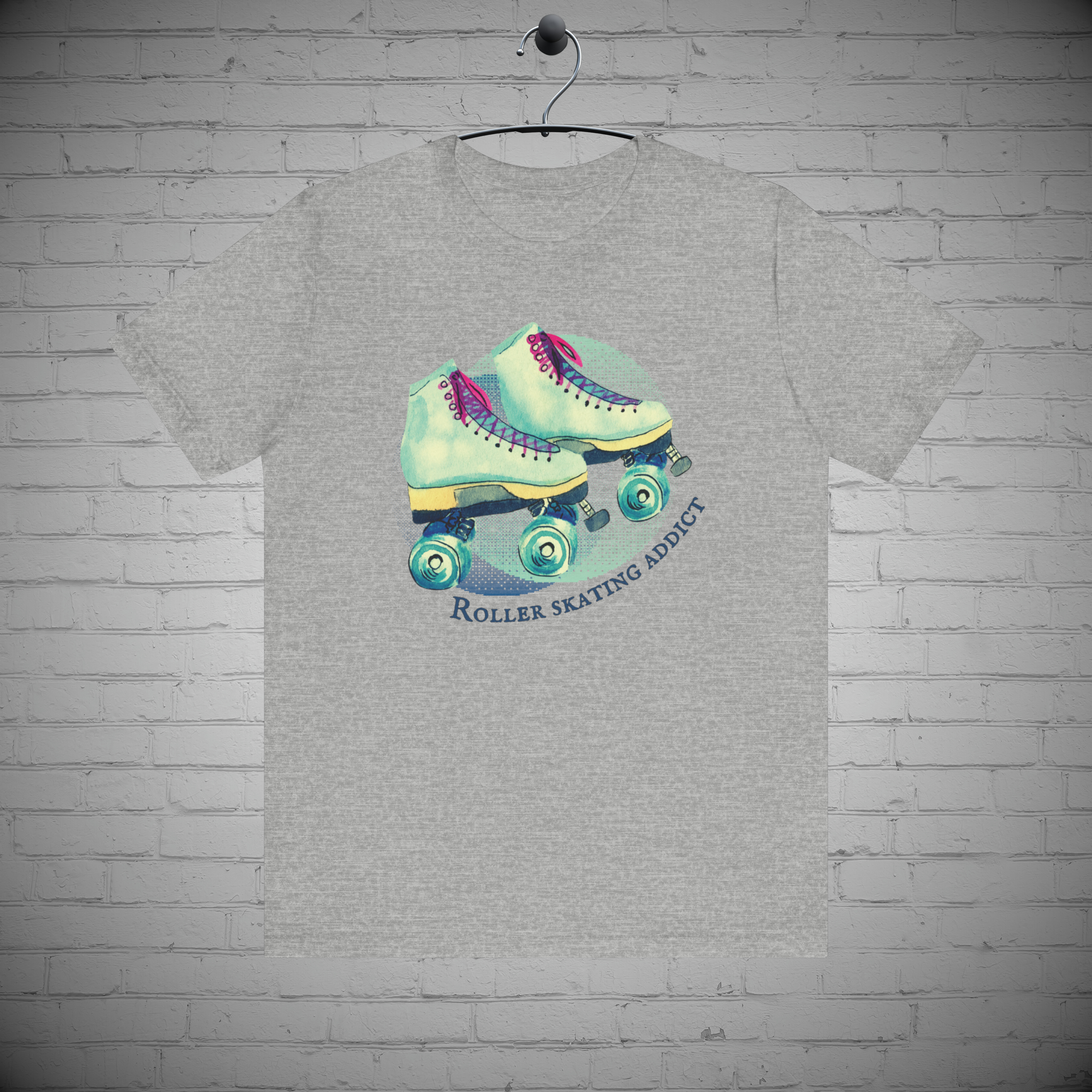 Roller skating t-shirt, Roller derby tee, Retro Urban Skate park apparel - Walmart.com
