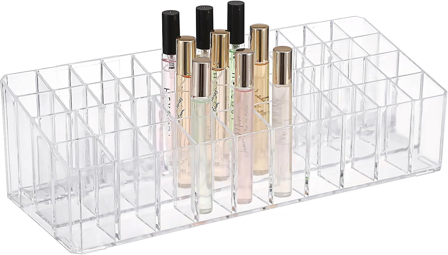 Rollerball Perfume Organizer, 44 Spaces Clear Acrylic Perfume Storage ...