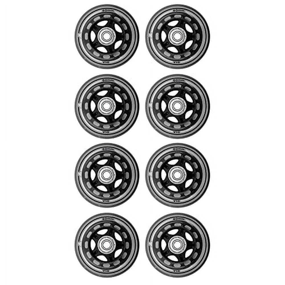 Rollerblade 80mm XT Wheelkit with SG7 Bearings, 8 Pack - Walmart.com