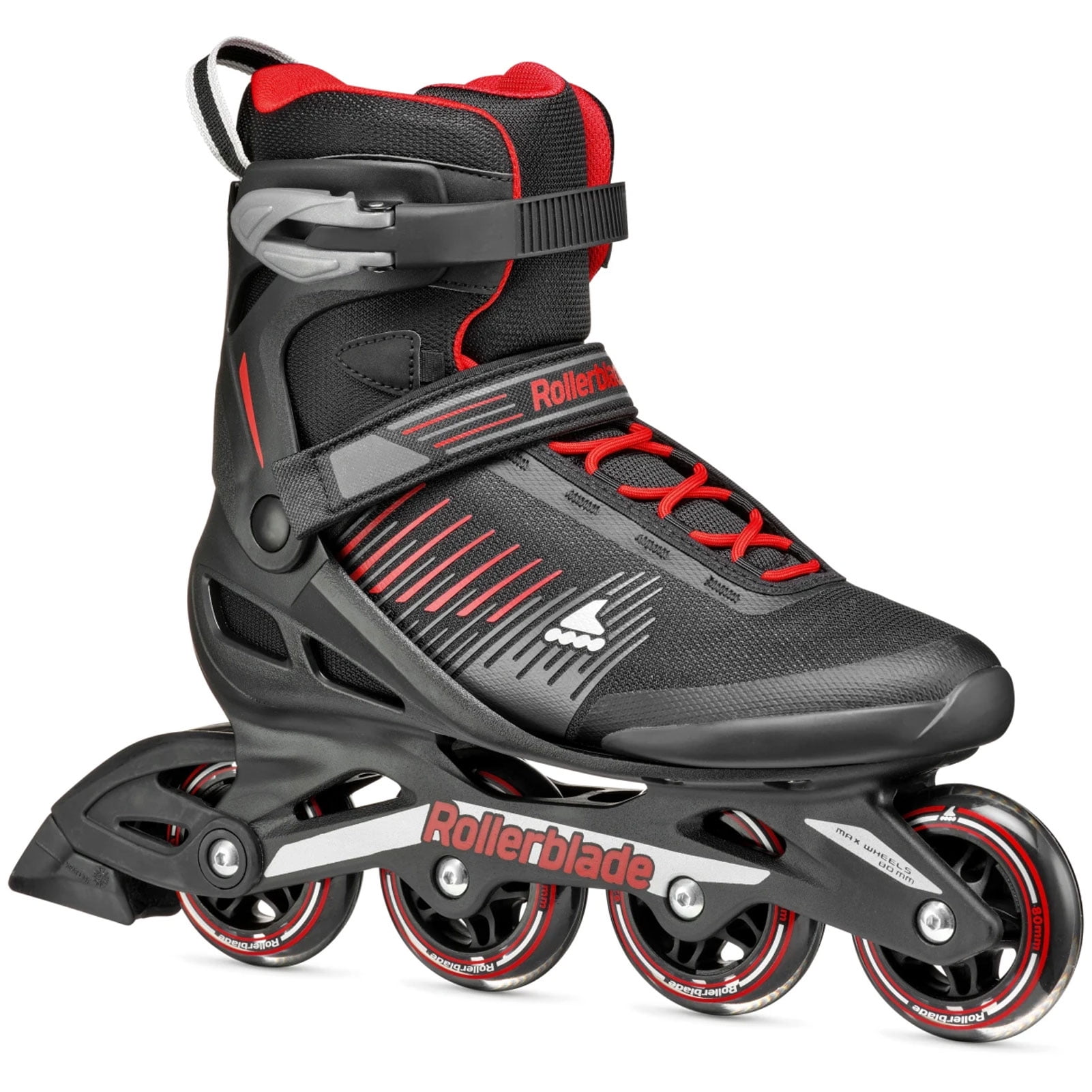 ROLLERBLADE Adult Male Zetrablade Black/Red Inline Skates, Size: 11/11 ...