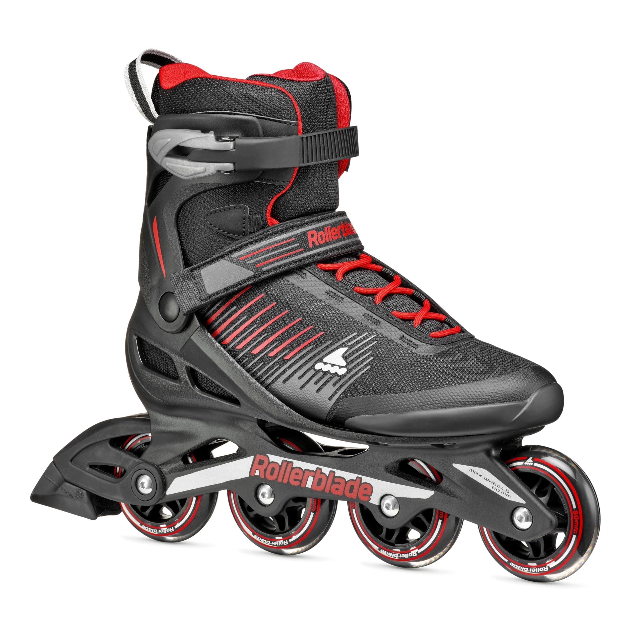 Rollerblade Zetrablade Men's Adult Fitness Inline Skate, Black and Red ...