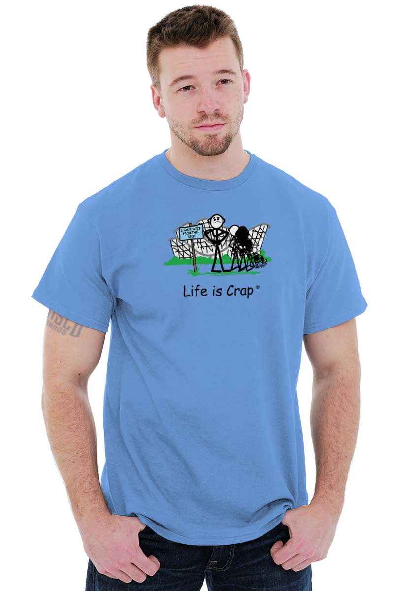 Rollercoaster Rides Theme Park Line Men's Graphic T Shirt Tees Brisco ...