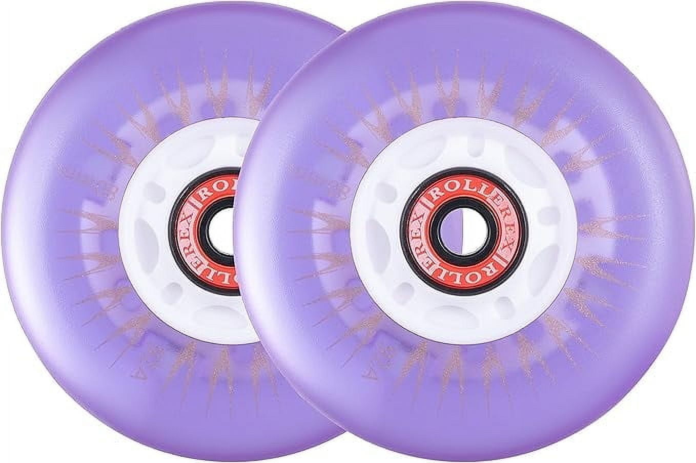 Rollerex 2-Pack, Glowrider 92A LED Light Up Wheels w/ Bearings - Glow ...