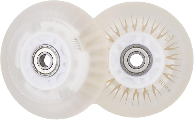 Rollerex 2-Pack, Glowrider 92A LED Light Up Wheels w/ Bearings - Glow ...