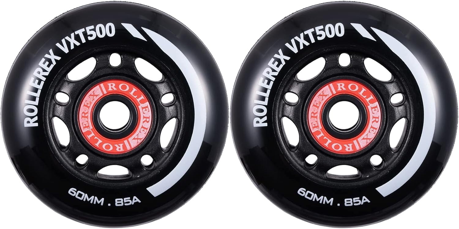 Rollerex VXT100 85A Kids Inline Skate Wheels (2 wheels w/ bearings ...