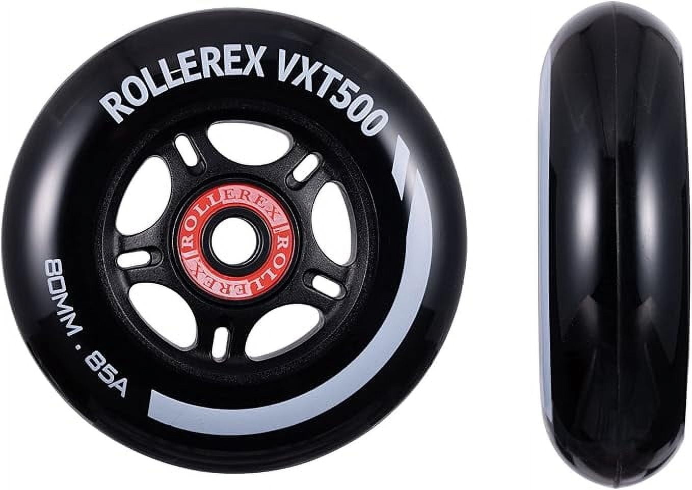 Rollerex VXT500 Inline Skate Wheels – 2-Pack (Optional Bearings ...