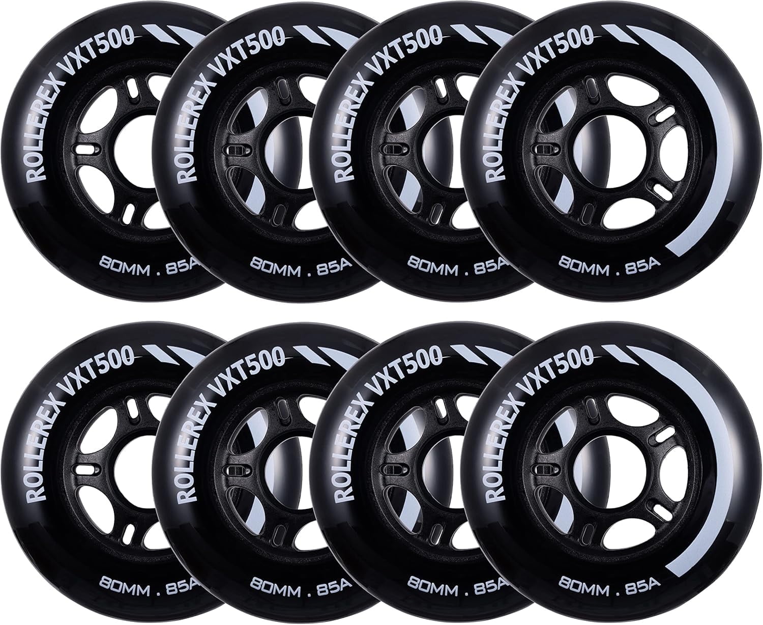 Rollerex VXT500 Inline Skate/Rollerblade Wheels (8-Pack) (Various Size ...