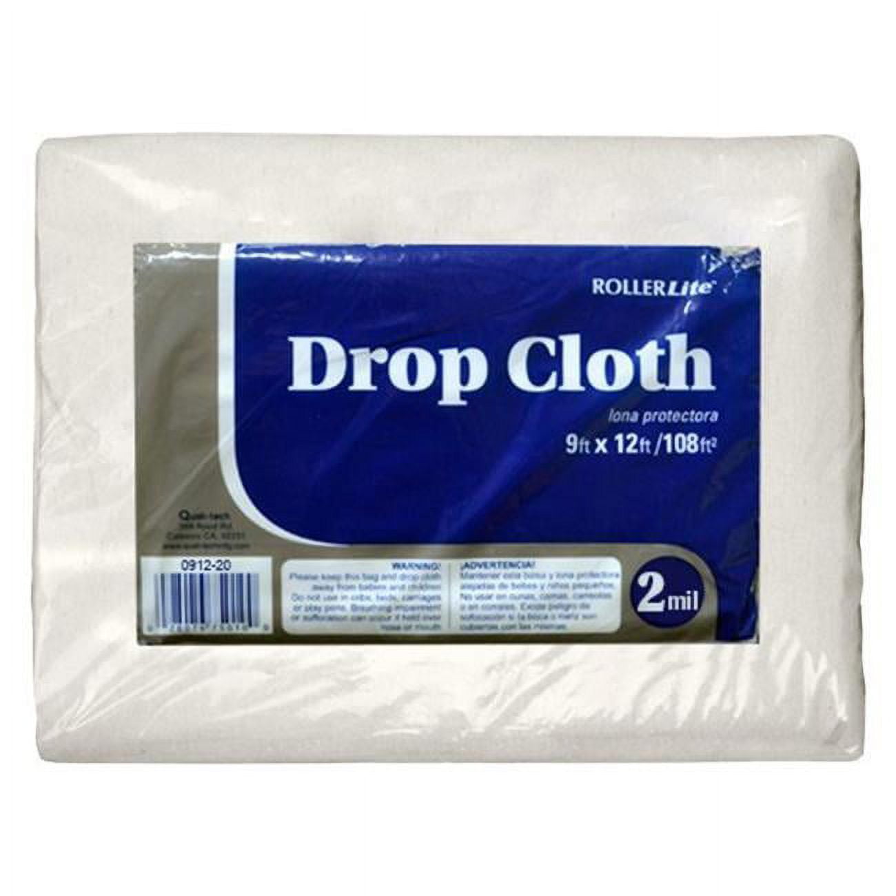 Rollerlite 0912-20 9' X 12' 2 Mil Plastic Drop Cloth - Walmart.com
