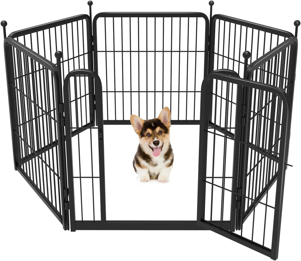 Rollick Dog Playpen for Yard, RV Camping, 24 inch 6 Panels for Small ...
