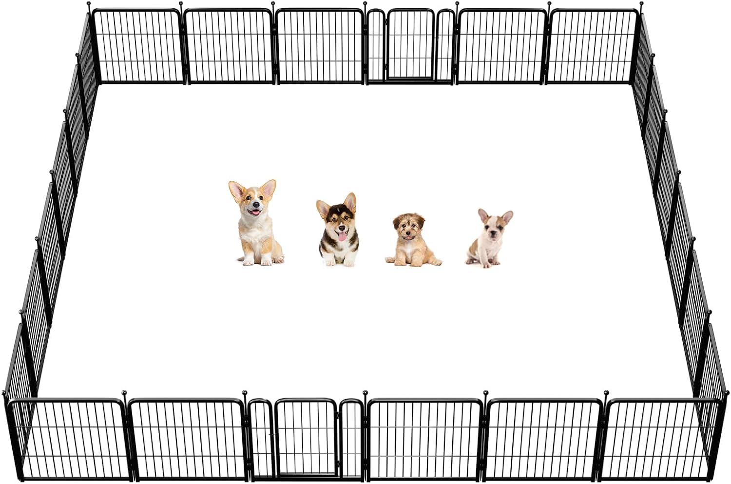 Rollick Dog Playpen for Yard, RV Camping, 24 inch 8 Panels for Puppy ...