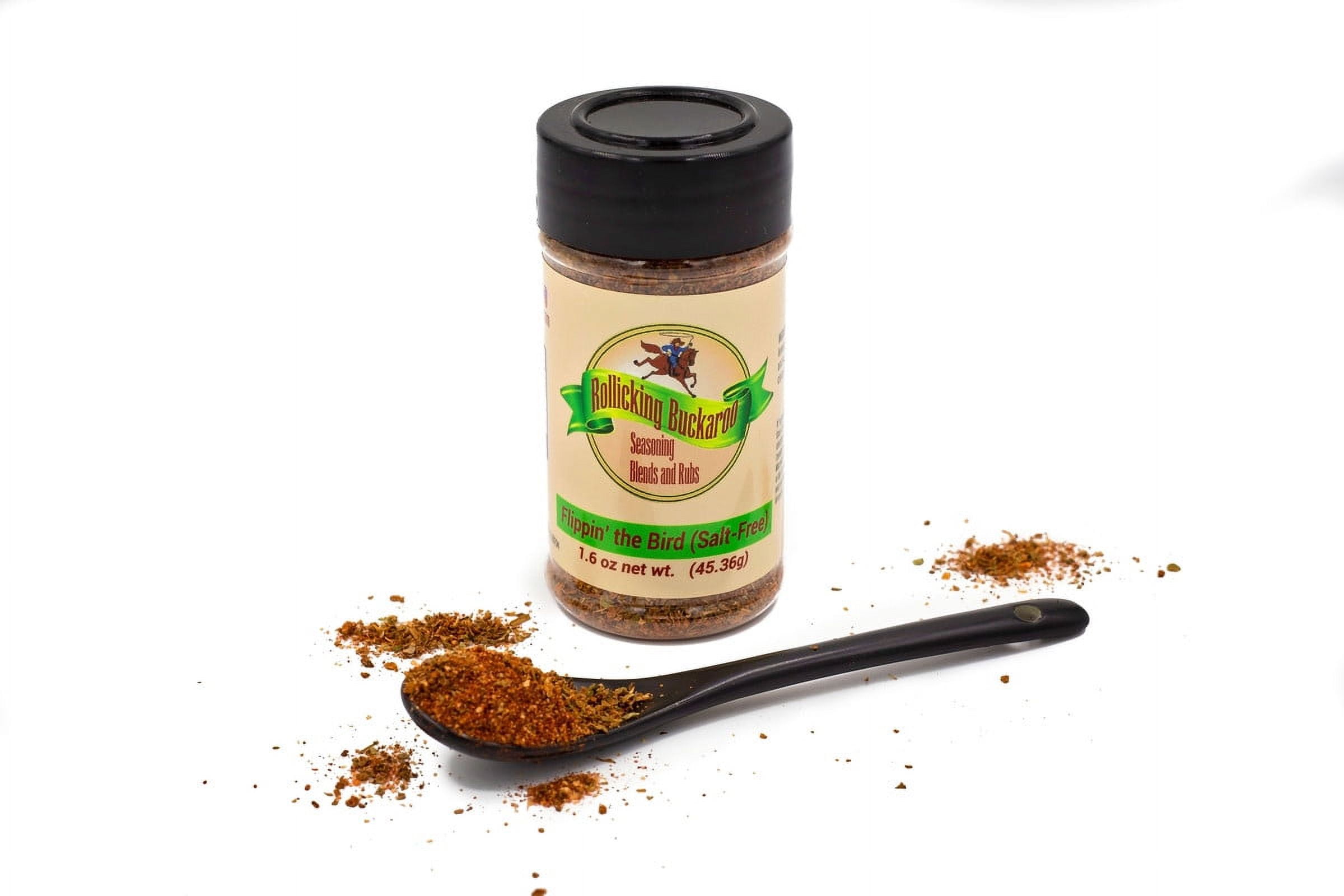 Rollicking Buckaroo Flippin the Bird Rub (Salt-Free) - Case of 12 - 1.6 ...