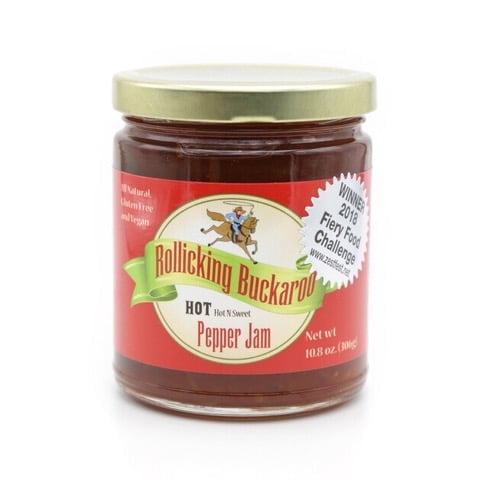 Rollicking Buckaroo Pepper Jam Hot-Hot N Sweet (All Natural, Gluten ...
