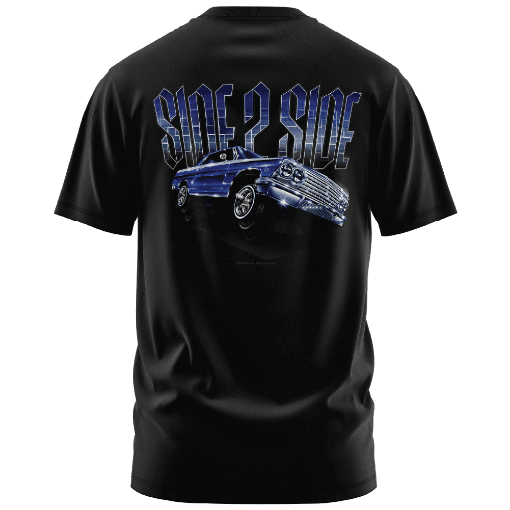 Rollin Hard Men's Side to Side Lowrider black Big & Tall heavyweight ...
