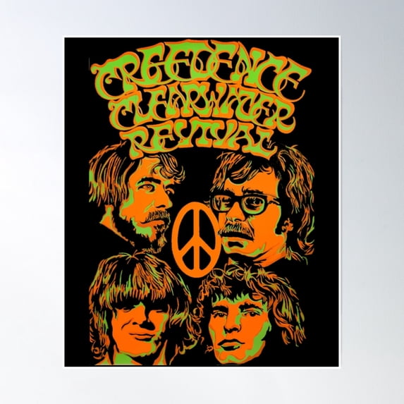 Rollin' On The River Ccr American Rock Band Poster Wall Art, Modern ...