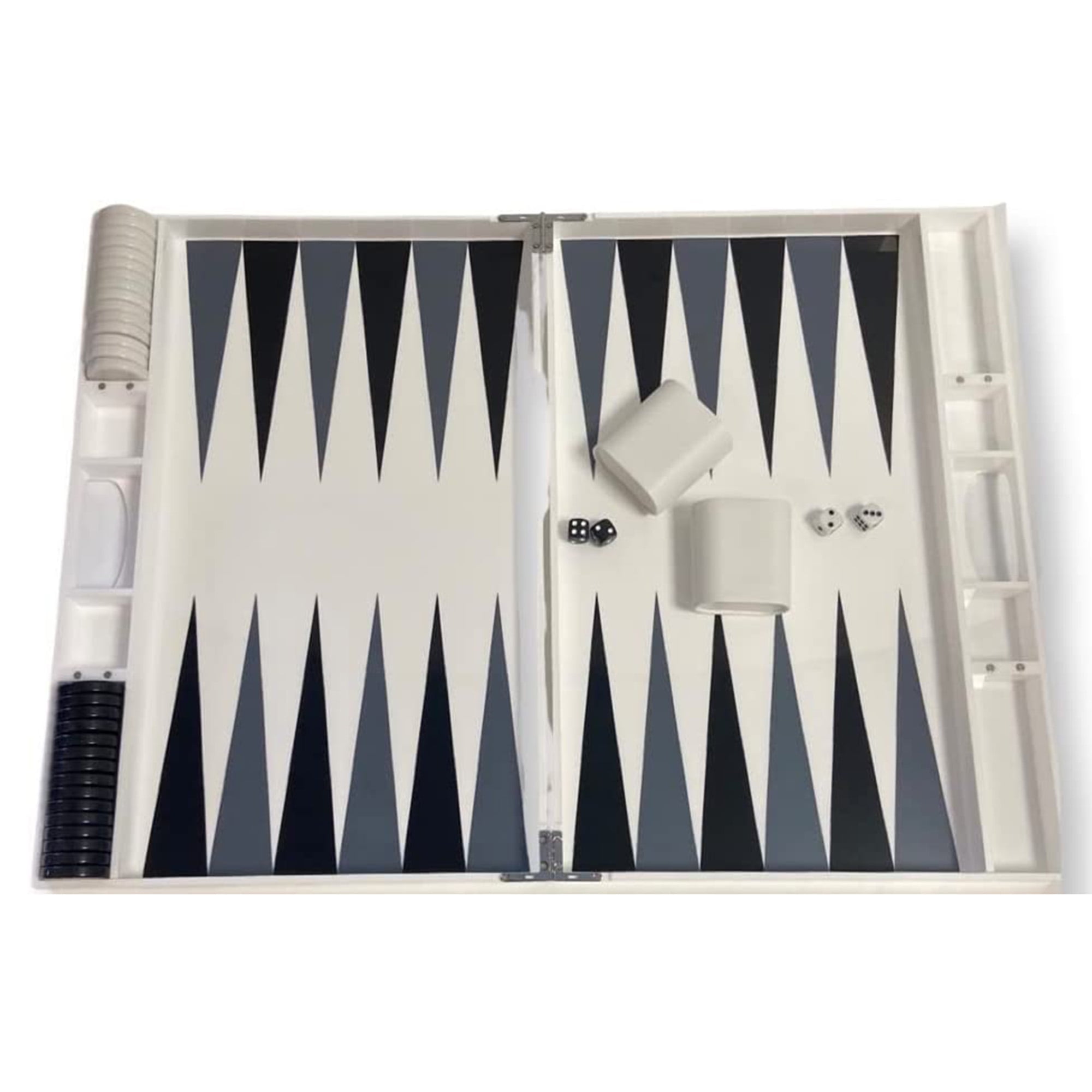 Rolling 66 Backgammon Board Games Acrylic Set with 18" Board, Clear ...