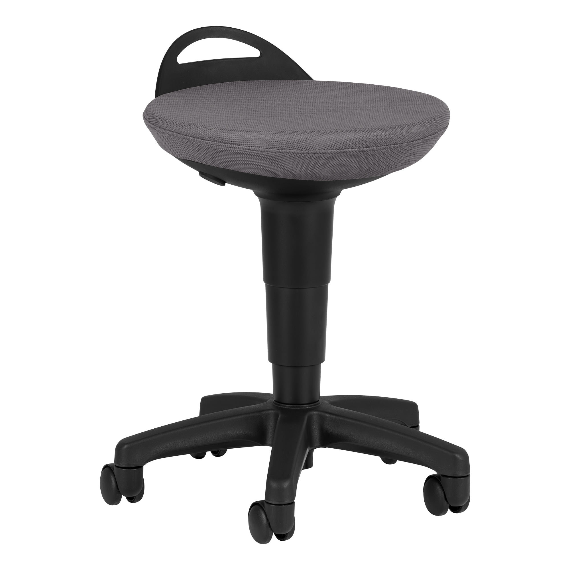 Rolling Adjustable-Height Padded Stool - Dark Grey - Walmart.com