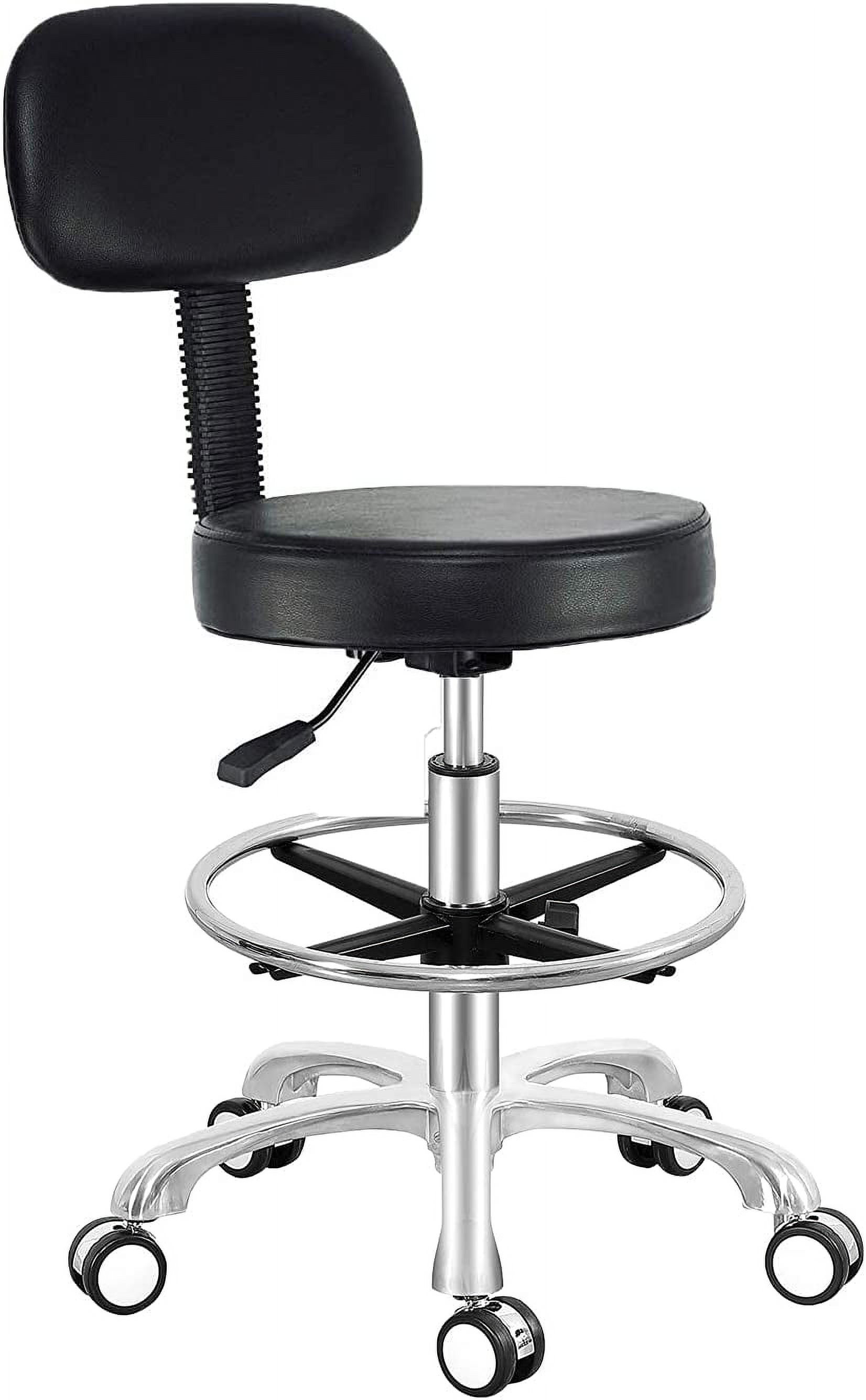 Rolling Adjustable Stool Drafting Chair for Office Shop Kitchen Medical ...