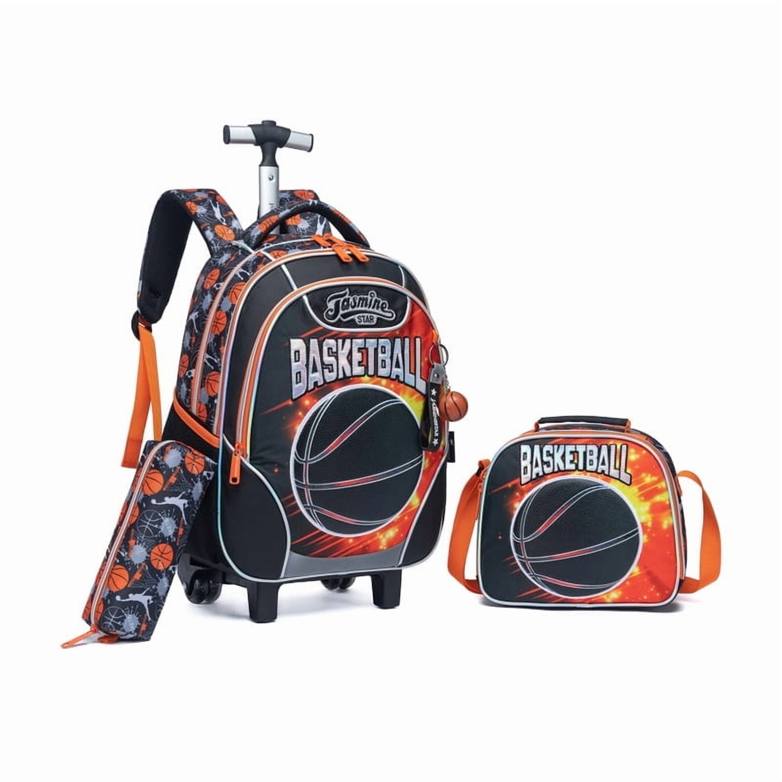 Kids Rolling Backpack Boys with Wheels 3-Piece Set with Lunch Box ...