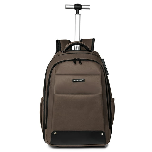 Rolling Backpack, Invisible Shoulder Strap Water Resistant Travel ...