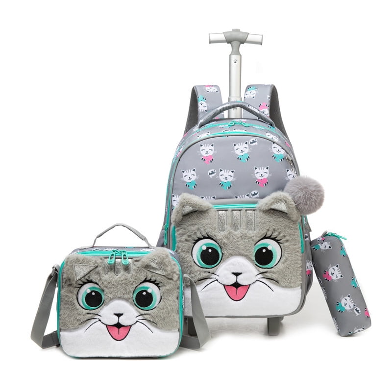 Kids Rolling Backpack for Girls with Wheels for Elementary School ...