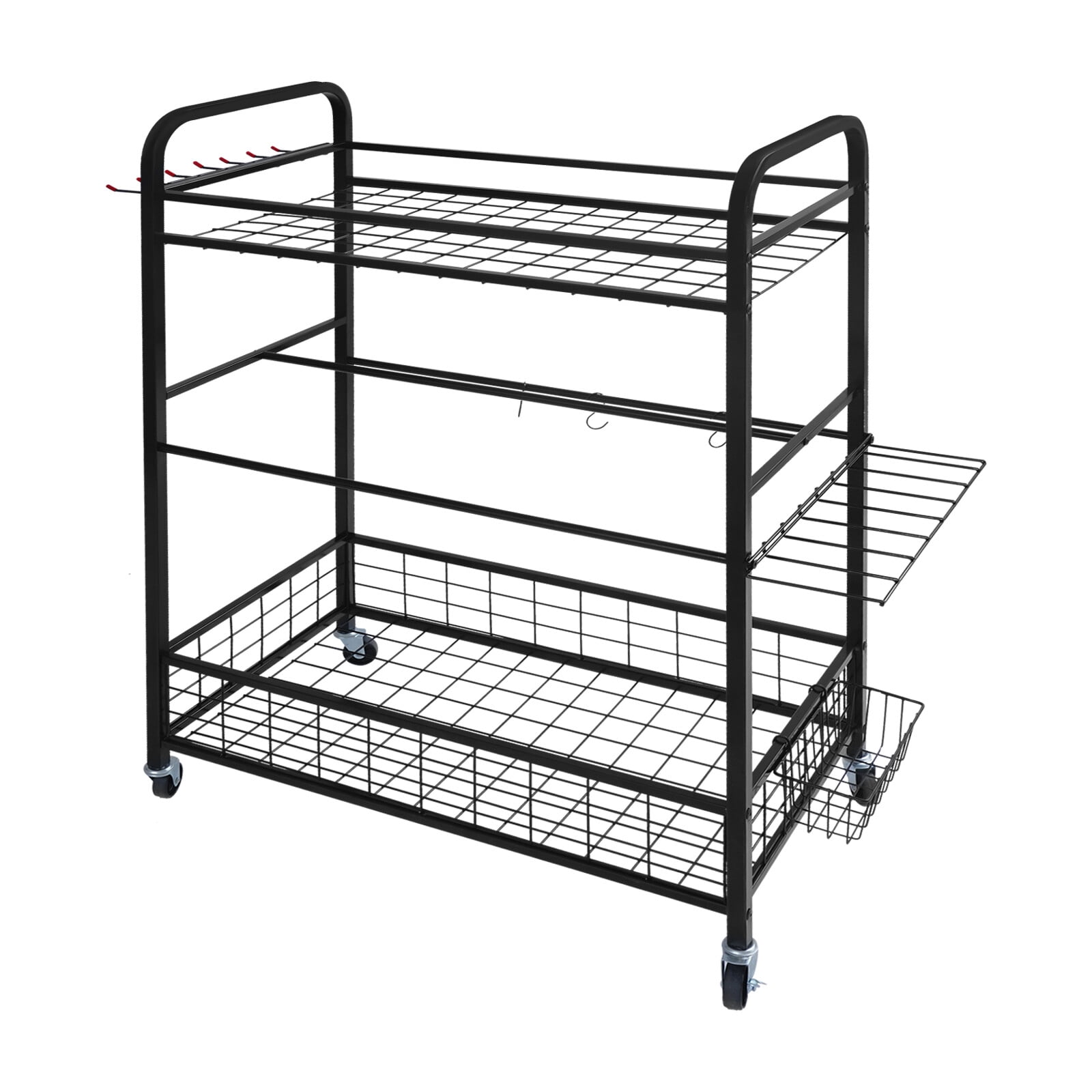 Rolling Ball Storage Rack, Sports Equipment Organizer, Basketball ...