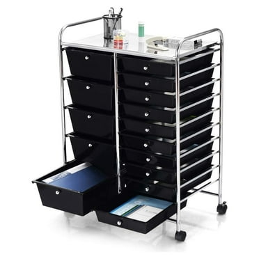 Simply Tidy Gramercy Metal Craft Storage Trolley with Mesh Trays and ...