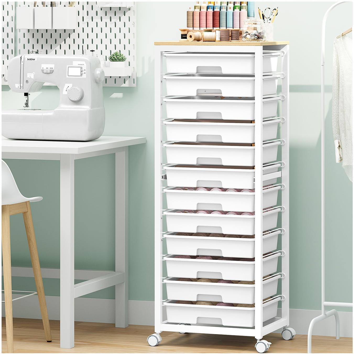 Rolling Cart with Drawers,10 Drawer Rolling Cart,Rolling storage cart ...
