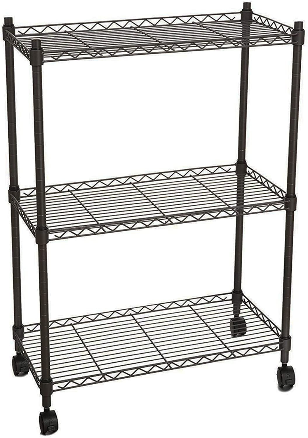 Rolling Cart Shelves with Wheels and Heavy Duty Metal Frame - Walmart.com