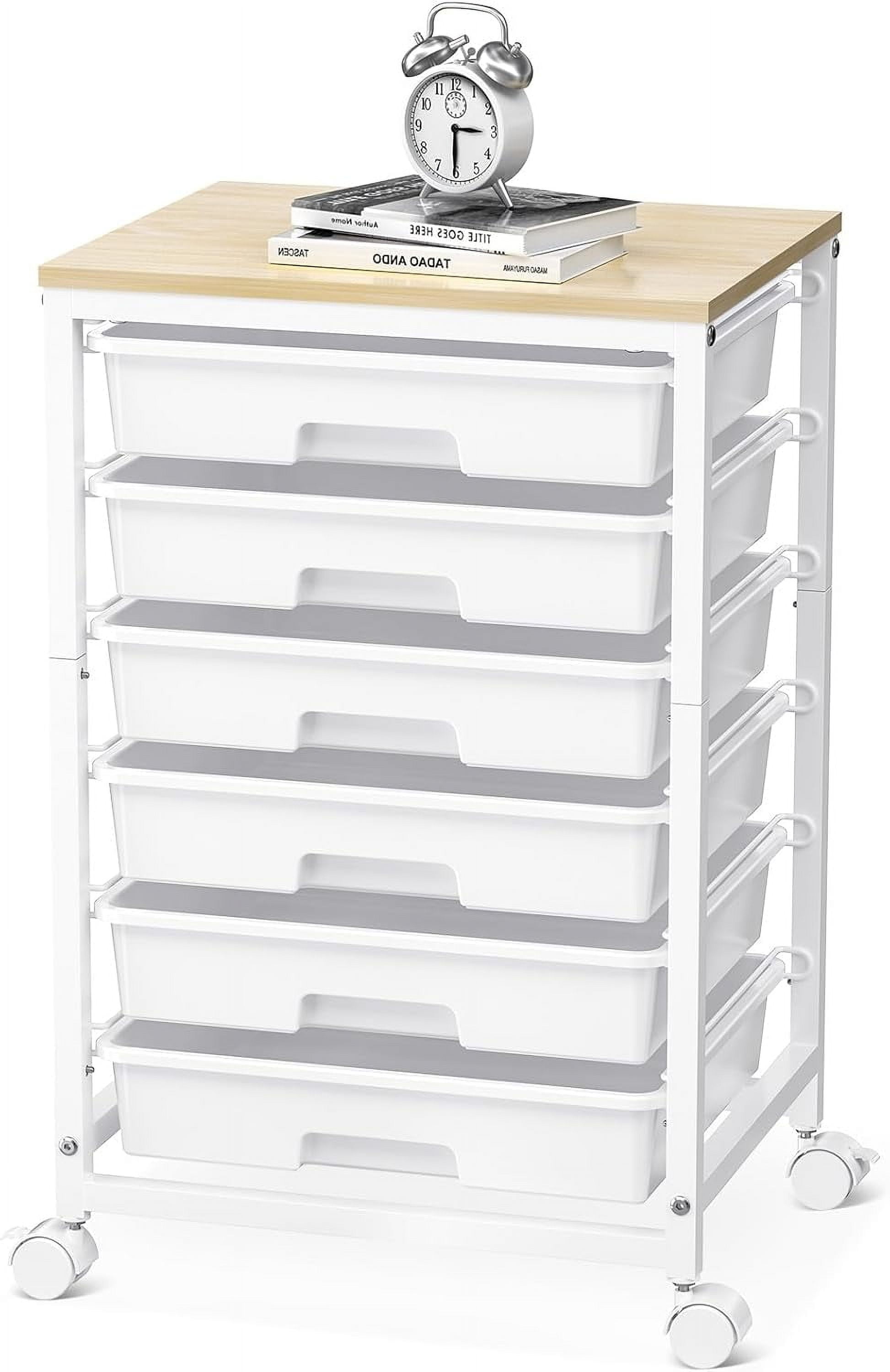 Rolling Cart with Drawers,Utility Cart with 6 Drawers,Rolling Storage ...