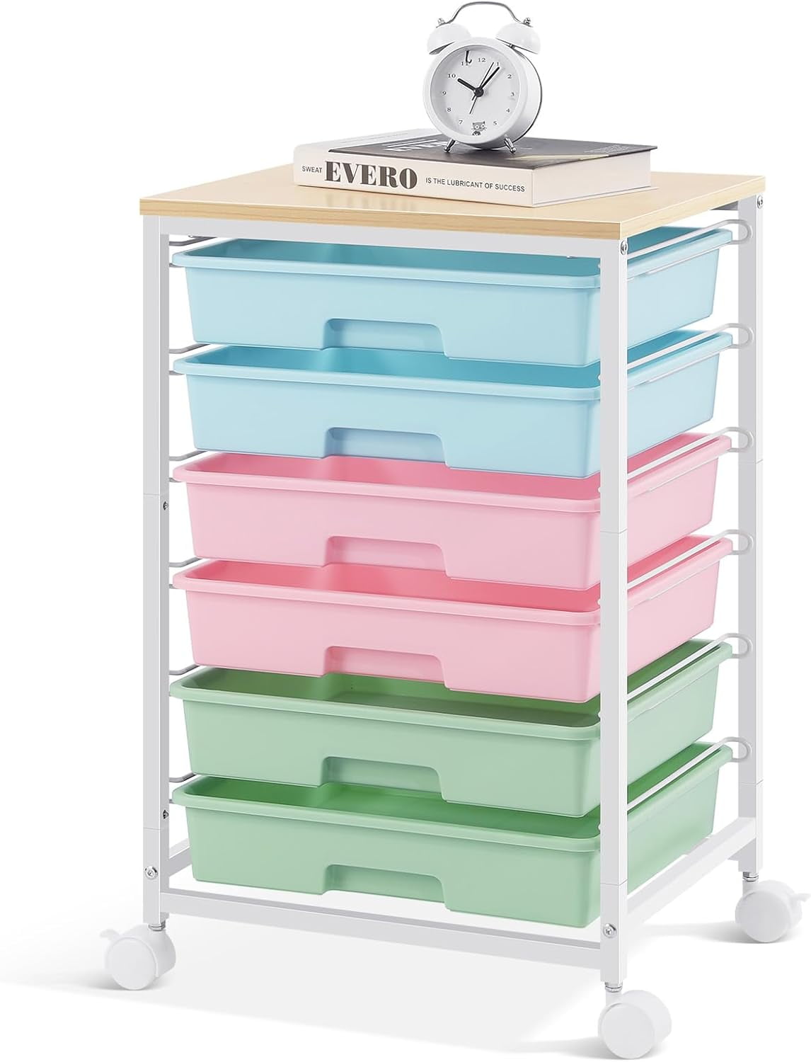 Rolling Cart with Drawers,Utility Cart with 6 Drawers,Rolling Storage ...