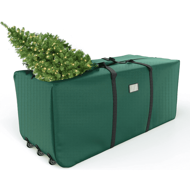 Rolling Christmas Tree Storage Bag, 9 ft Storage Container with Wheels ...