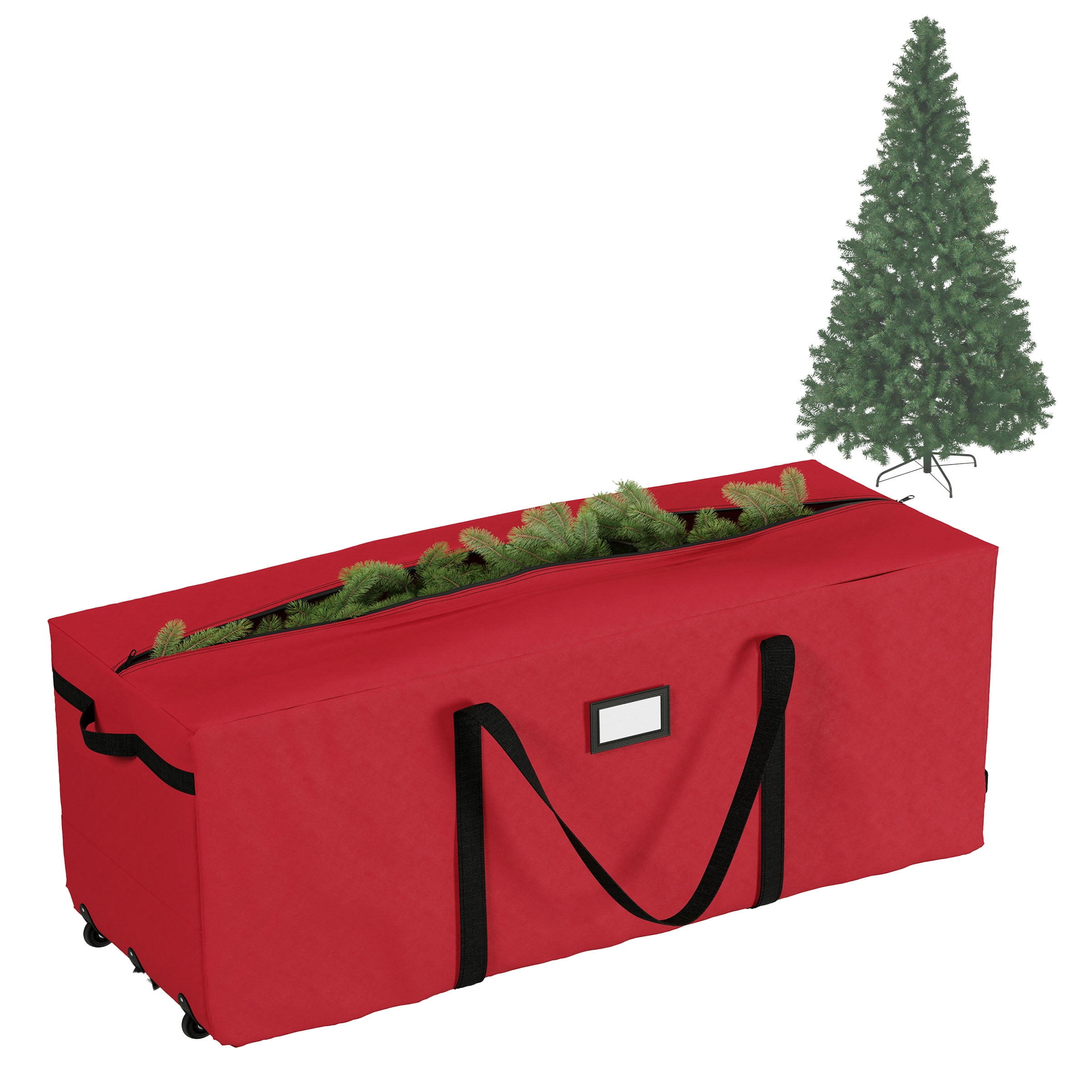 Elf Stor Christmas Tree Storage Bag with Wheels for 12-Foot Trees (Red ...