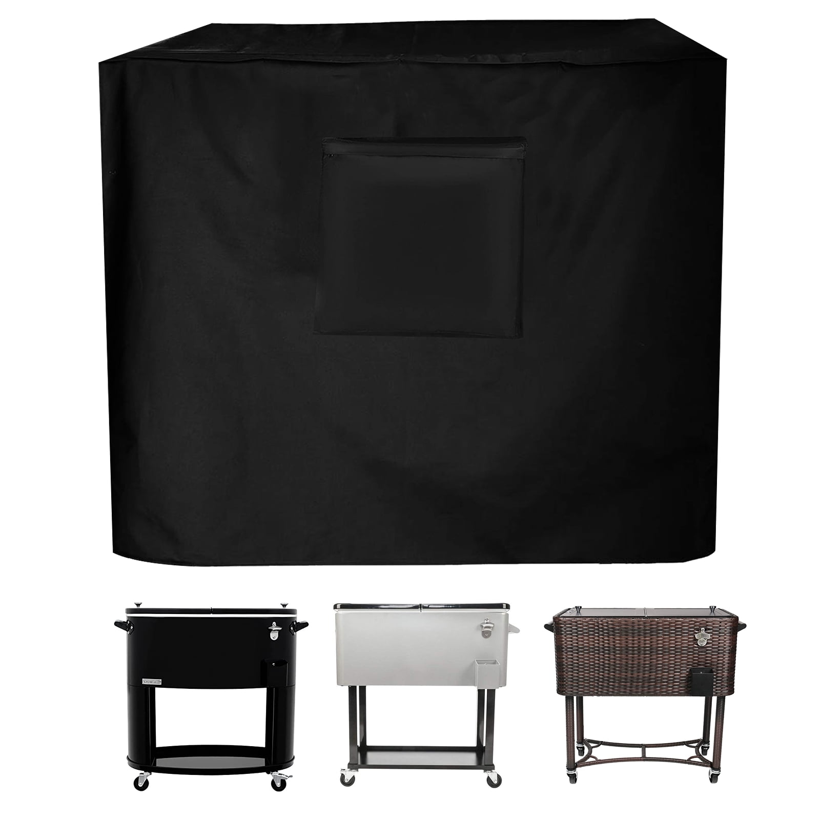 Rolling Cooler Cart Cover, 420D Waterproof Cooler Cart Cover Fits for ...