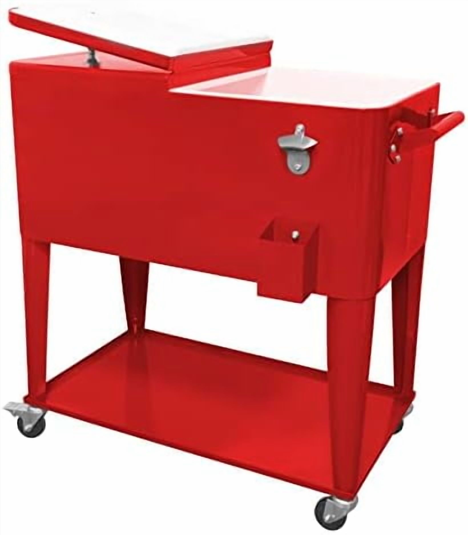 Rolling Cooler Cart Ice Chest for Outdoor Patio Deck Party Portable Bar ...