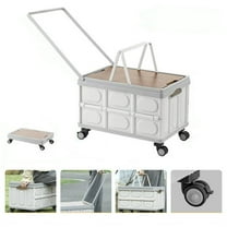 Folding Utility Cart Portable Rolling Crate Handcart with Magnetic ...