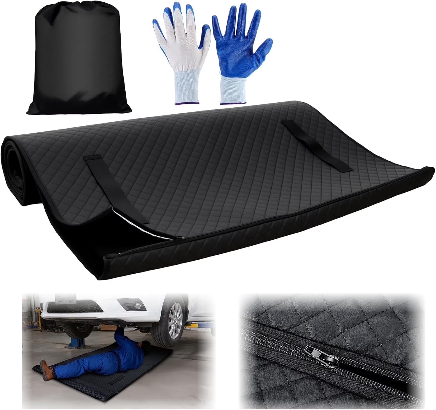 TFixol Rolling Creeper Mat, Under Car Repair Mat, 60x28 Inch Portable ...