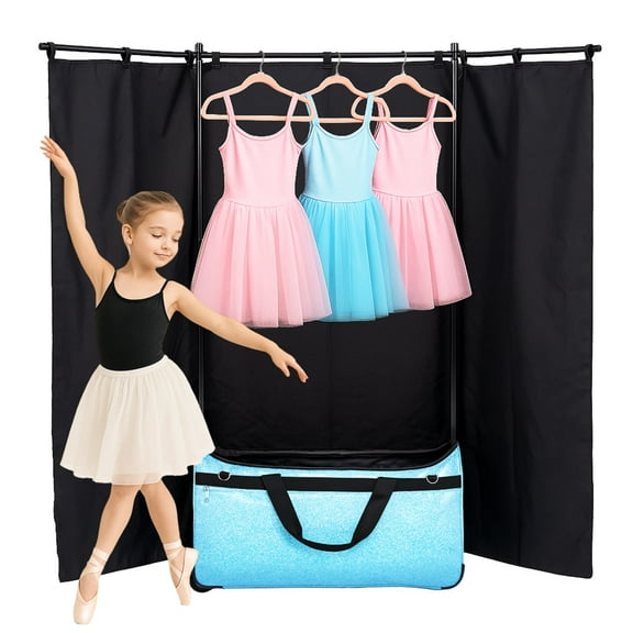 VEVOR Dance Bag with Garment Rack, 23 Inch Rolling Dance Duffel, with ...