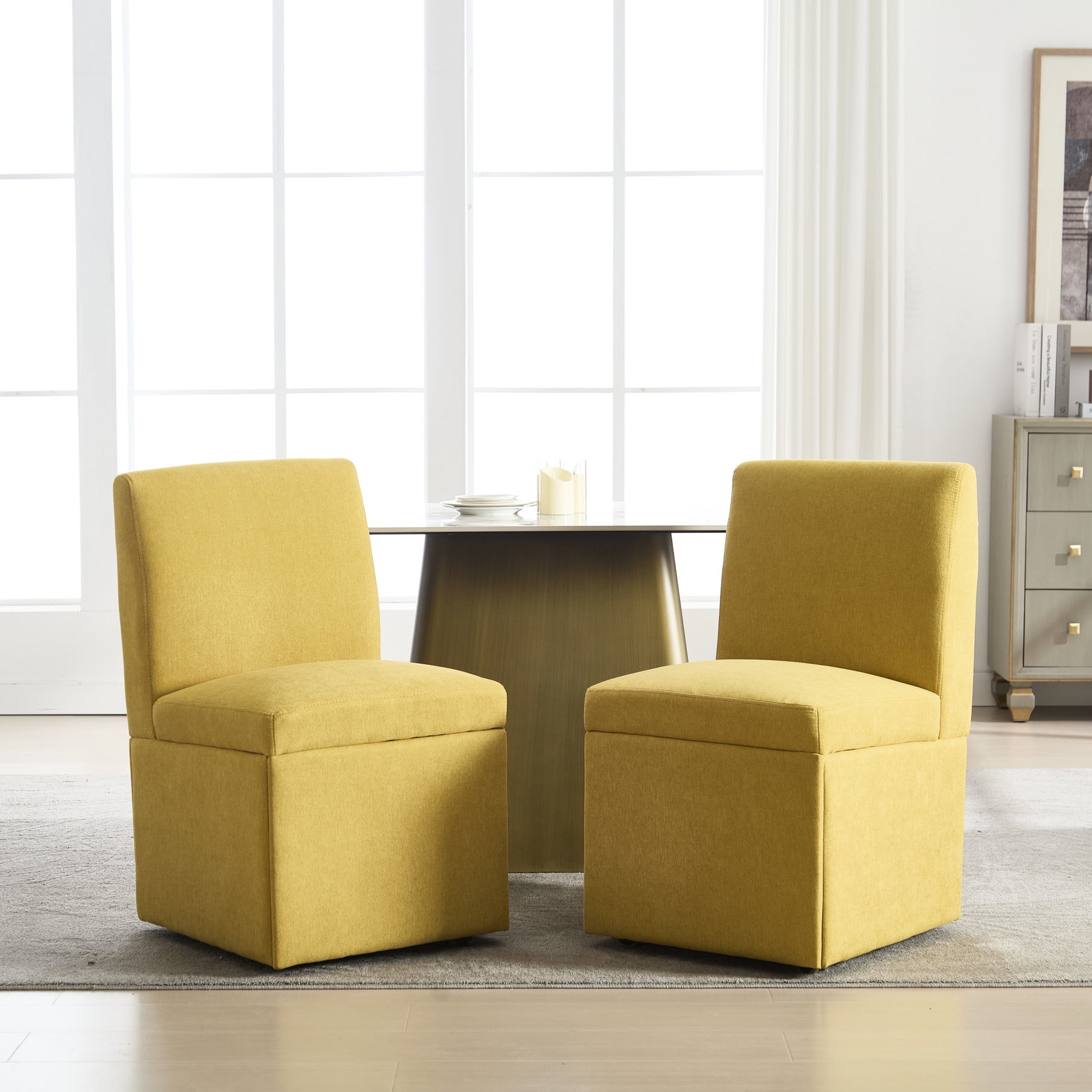 Rolling Dining Chairs / For Vanity & Reading / Keep Room Tidy - Walmart.com