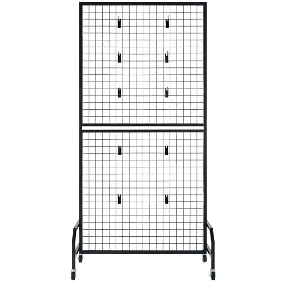 Rolling Display Grid Panel Set of 2, Jumbo 2.9 x 5.9 Ft Art Display ...