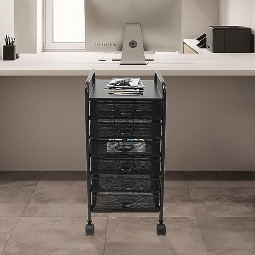 Rolling Drawer Cart Freestanding File Cabinet Organizer with Wheels ...
