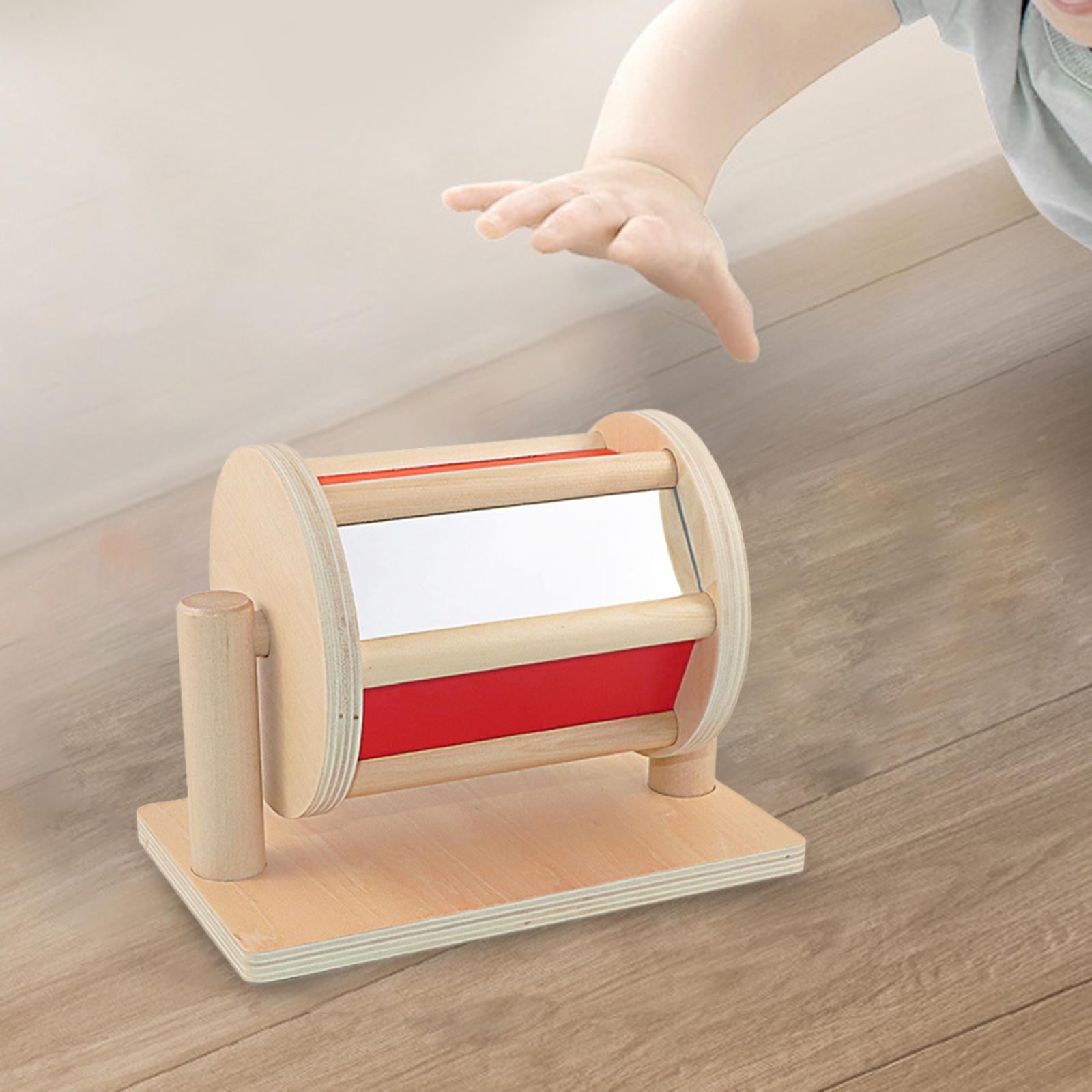 Rolling Drum Baby Wooden Toys 3 Year Old with Mirror and Infant ...