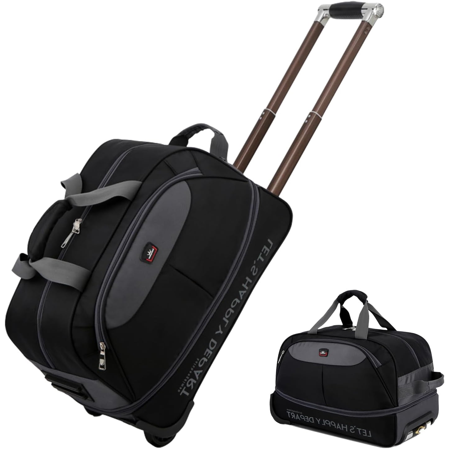 Rolling Duffel Bag with Wheels - 22 Inch Trolley Travel Bag ...