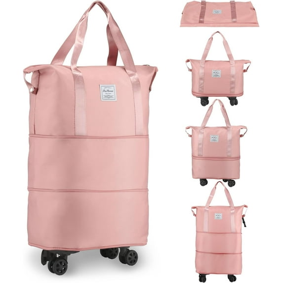 Rolling Duffle Bag with Wheels, Expandable Foldable Duffle Bag for ...