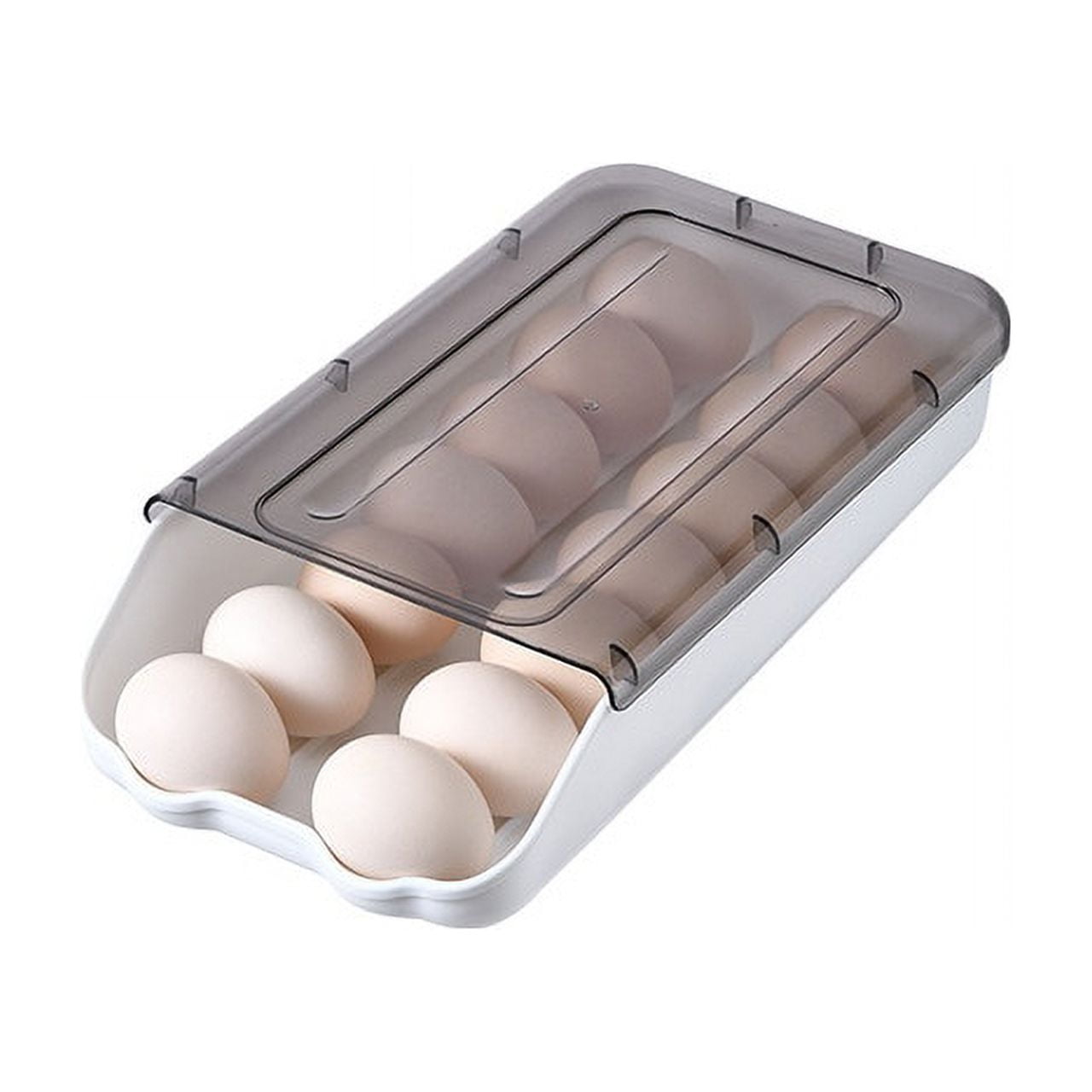 Rolling Egg Carton Refrigerator Organization Storage Container Boxes ...