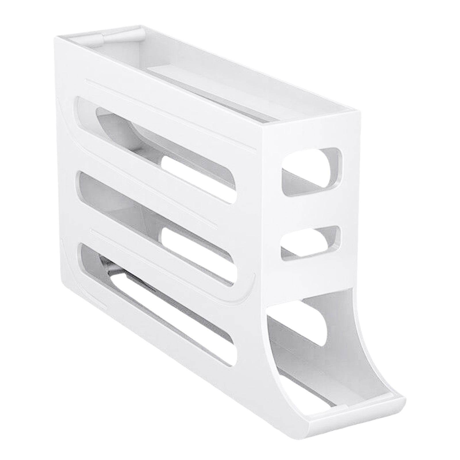 Rolling Egg Organizer Fridge Storage Box With Slide Out Tray Automatic ...