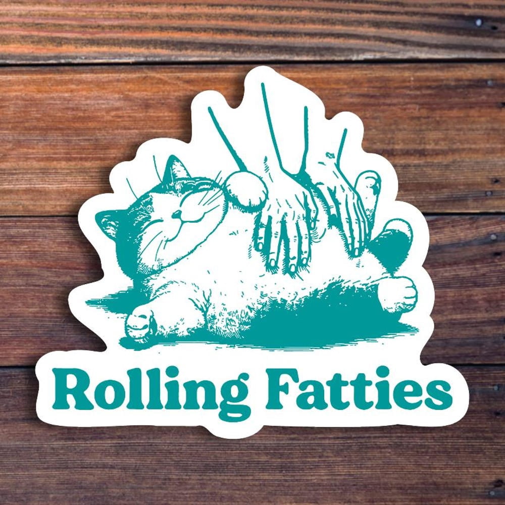 Rolling Fatties Cat Sticker, Funny Cat Sticker, Cat Lovers Gift, Fat ...