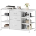 Rolling File Cabinet with 3 Fabric Drawers, Mobile Printer Stand with ...